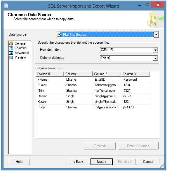 Import Data From A Text File Into SQL Server Database